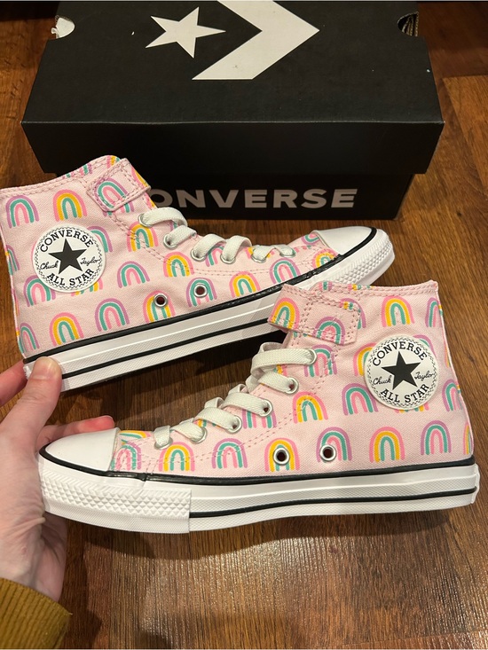 Converse | Shoes | New Chuck Taylor All Star Easyon Rainbows Pink Kids ...